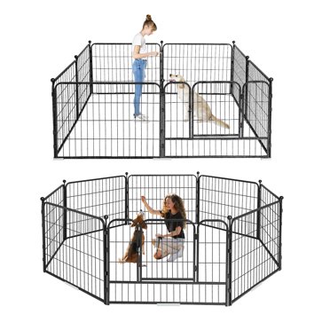 Blue Beagle Pet Exercise Pen, 36" Large Indoor & Outdoor Playpen for ...