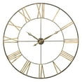 Aspire Home Accents Gold Brass Analog Bedford 40 in. Round Metal Wall ...