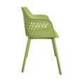 Queer Eye Caden Resin Geo Dining Chair, Indoor/Outdoor, 2-Pack, Kiwi ...