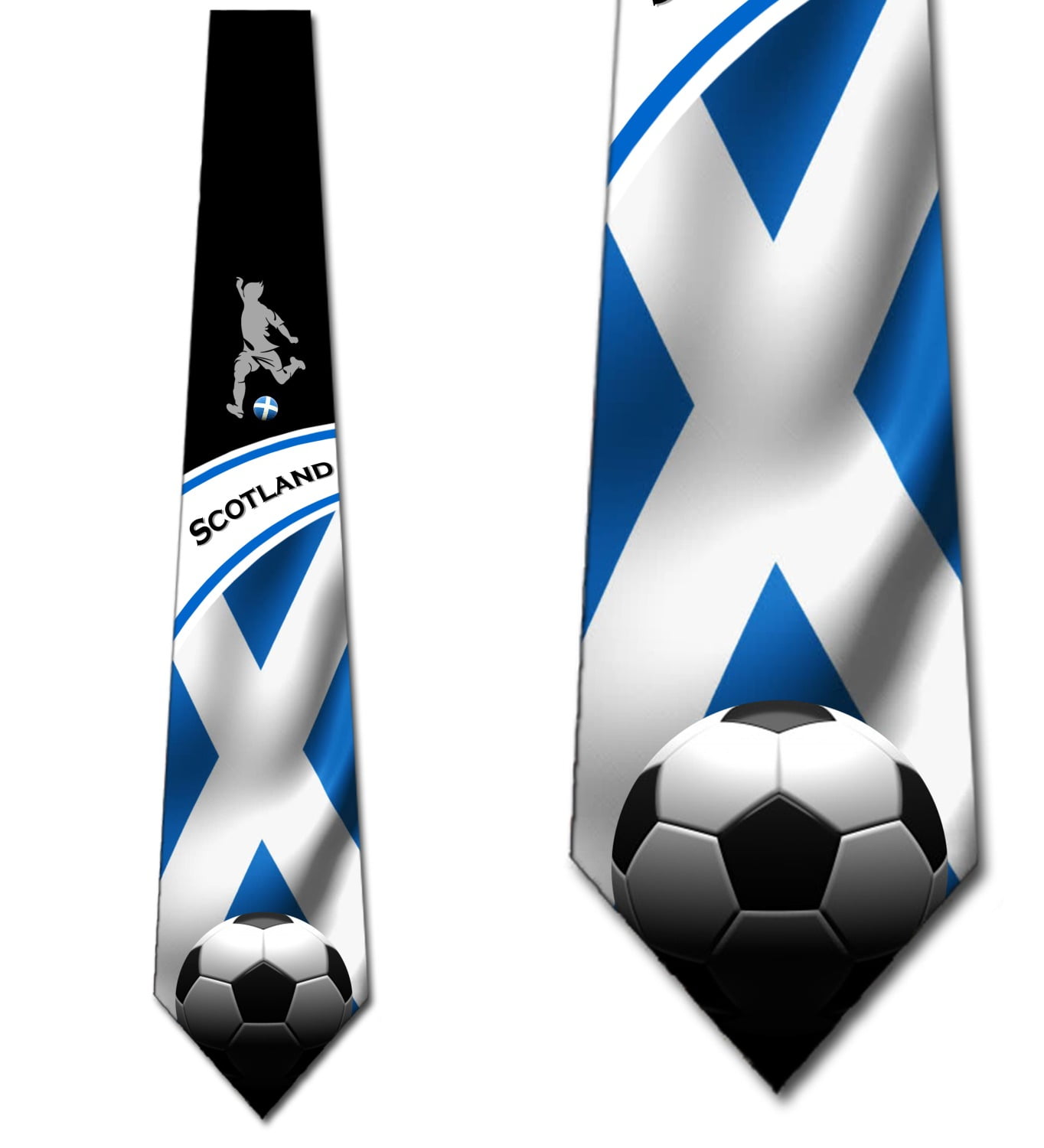 Soccer Ties Mens Scotland Tie Sports Necktie by Three Rooker - Walmart.com