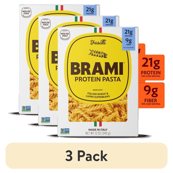 (4 pack) Brami Spaghetti High Protein Pasta, 21g Protein, High Fiber ...