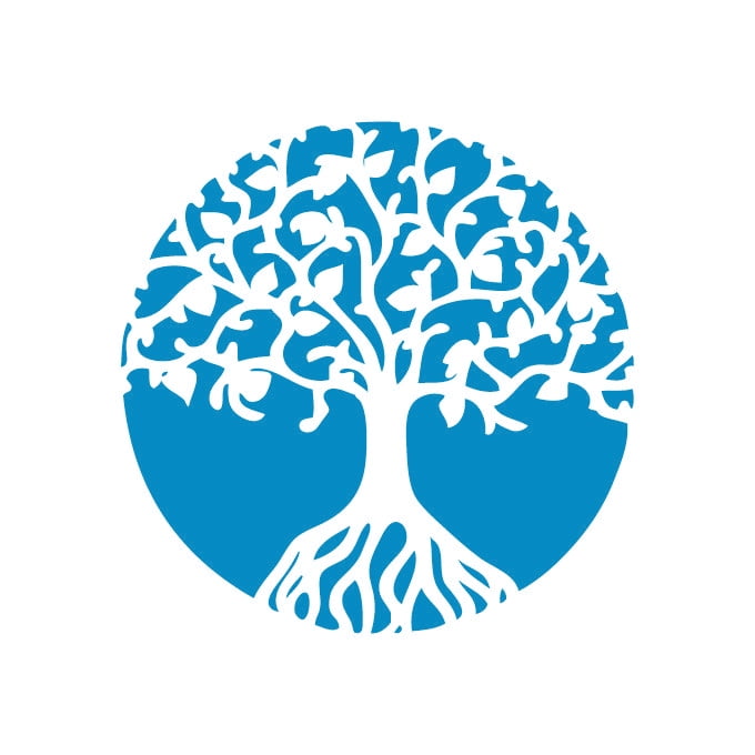 Tree Circle Vinyl Graphic - Large - Azul - Walmart.com