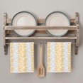 3 Pack Abstract Leaf Kitchen Towels Orange and Grey Gradient Plant Art ...