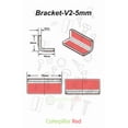 4 x V2, 5mm thickness, Self Adhesive, Angled L Brackets, Polished Clear ...