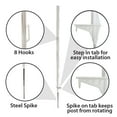 Garden Craft 48in H Molded White Plastic Step-in Post, Fence Post ...