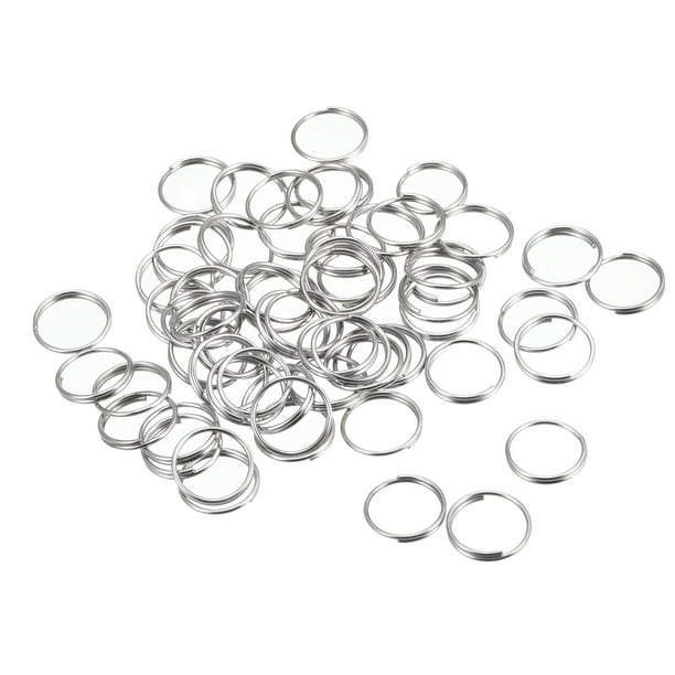 Uxcell Double Loops Split Rings, 10mm Small Round Key Ring Parts ...