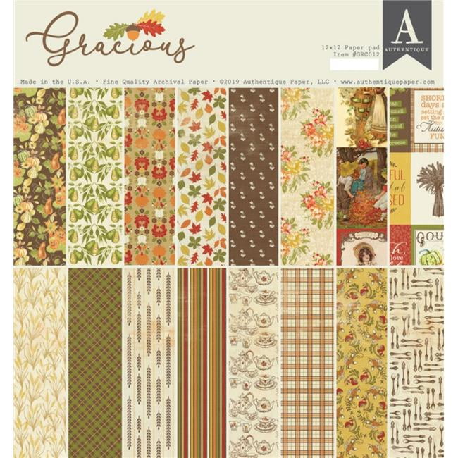 Authentique Paper GRC012 12 x 12 in. Gracious Double-Sided Cardstock ...