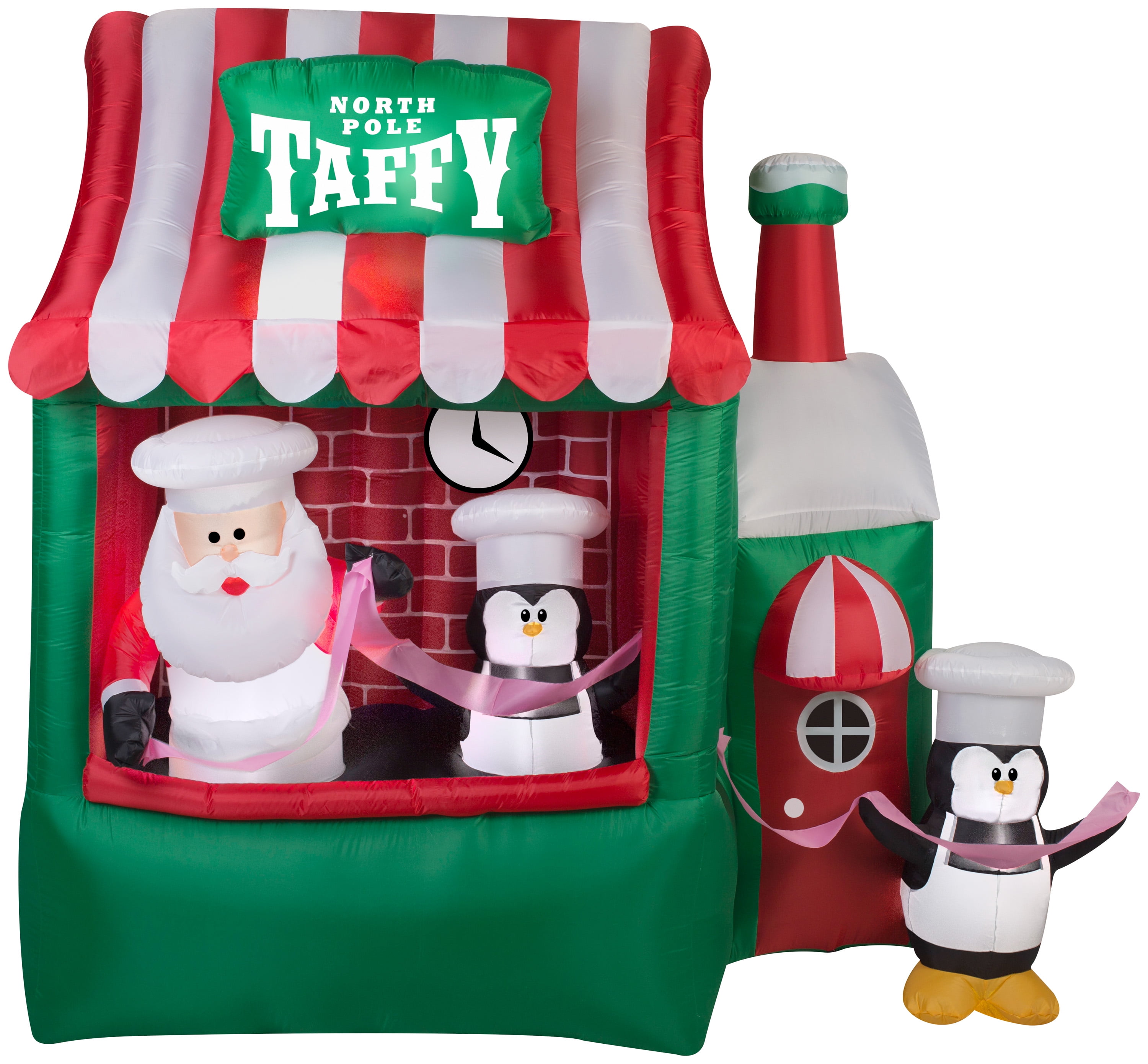 Gemmy Animated Christmas Airblown Inflatable North Pole Taffy Stand ...
