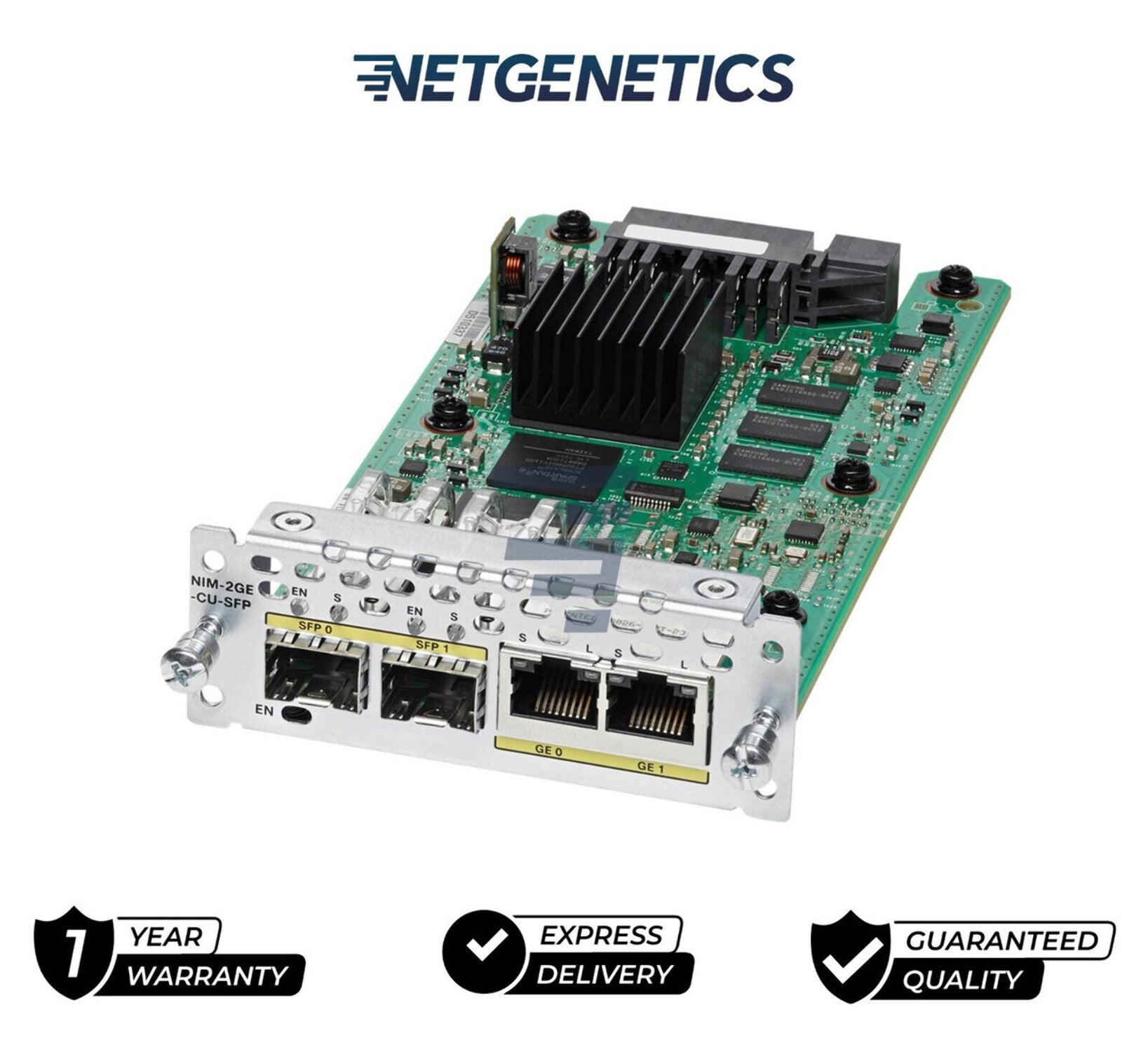 Cisco NIM-2GE-CU-SFP Gigabit Ethernet 2-Port GE/SFP Network Interface Dual Mode - Walmart.com