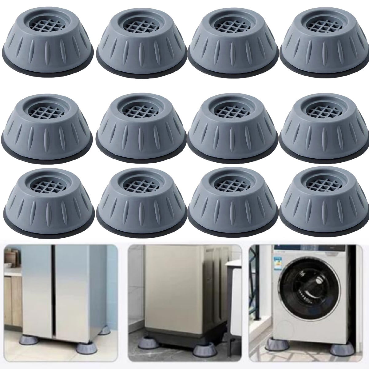 TRIANU 12 Pack Anti-Vibration Feet Pads Washing Machine Mat Anti ...