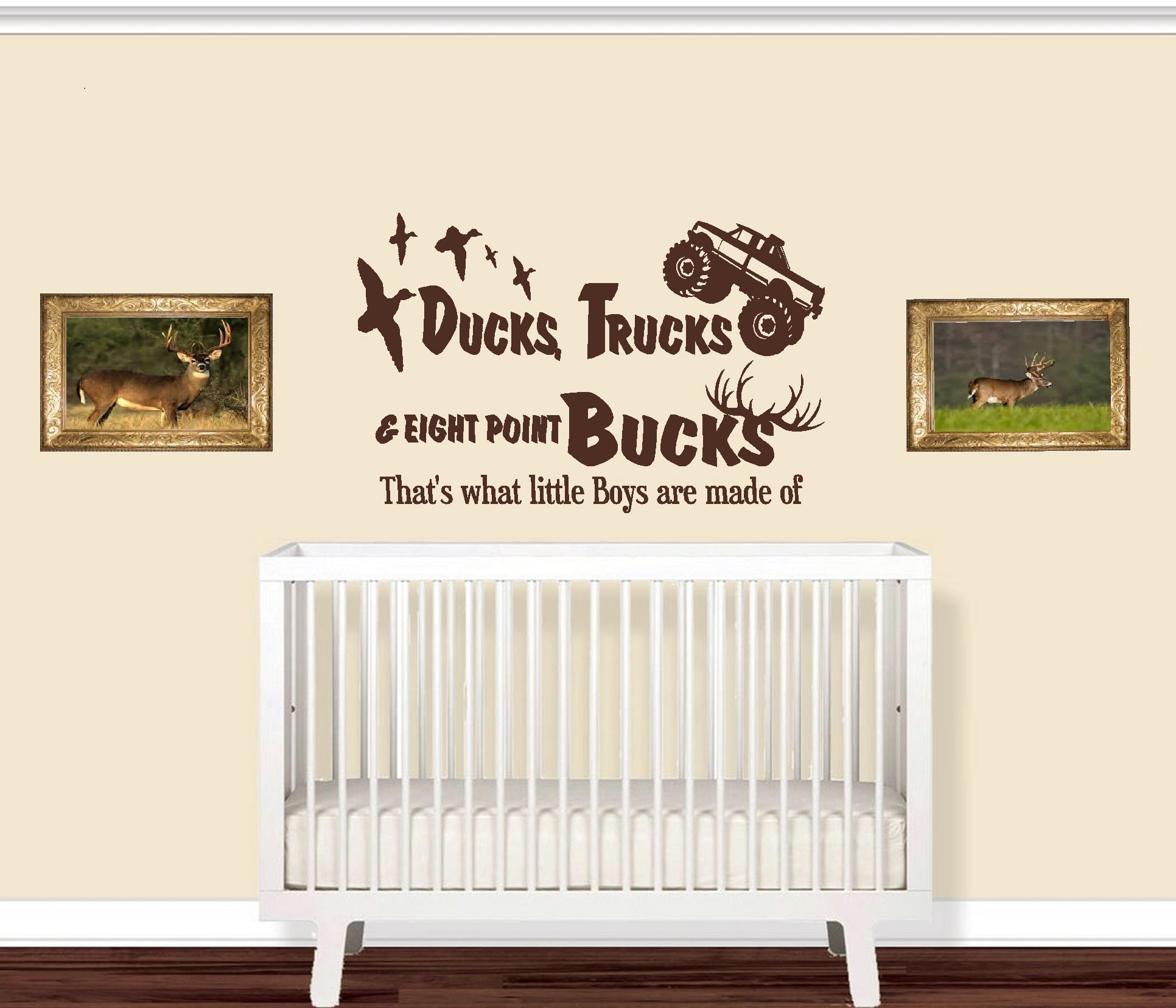 Decal ~ Ducks, Trucks & Eight Point Bucks: Children Wall Decal Brn 20 ...