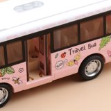 School Bus Sound Light Tour Bus Model Boy Toy Diecasts Toy Vehicles ...