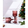24PCS Burgundy Plastic Wine Glasses - 7 Oz Plastic Goblets for Party ...