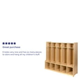 Emma + Oliver Wooden 5 Section School Coat Locker with Bench, Cubbies ...