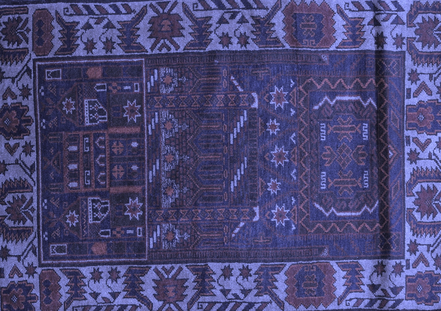Ahgly Company Machine Washable Indoor Rectangle Persian Blue ...
