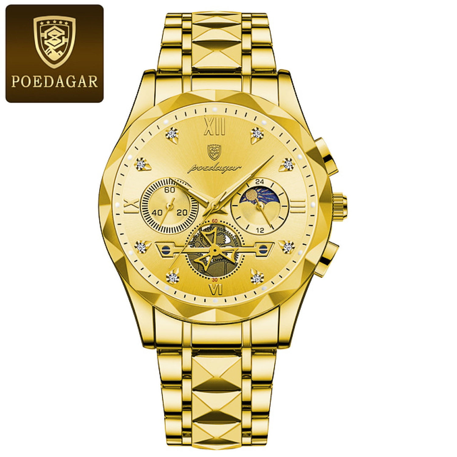 Click here for Poedagar Luxury Gold Man Wristwatch Waterproof Lum... prices