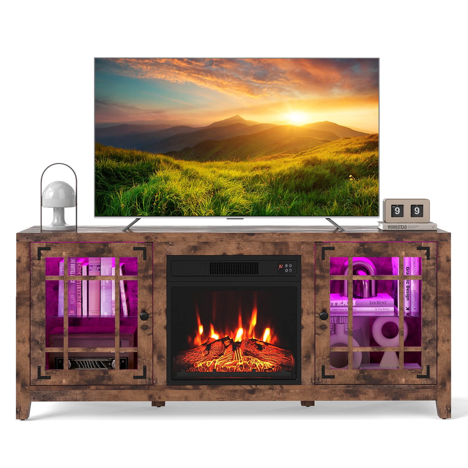 Click here for Costway 58 Fireplace Tv Stand With Led Lights & 18... prices
