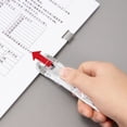 Slide Bar Paper Clamp, Qyaukm Transparent Push Style Document Clip for ...