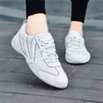 YOURDIARY Women's White Cheerleading Shoes Breathable Cheer Competition ...