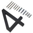 Aliuminum 142mm Floating Exterior House Numbers 3D 0-9 Black Digital ...
