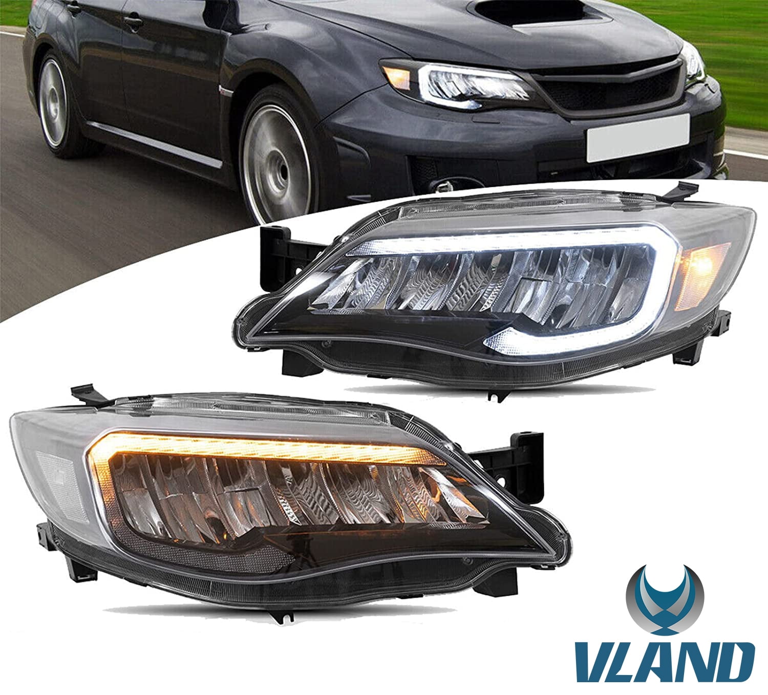 VLAND LED Headlights For Subaru WRX STI 2008-2014 [Not Fit Models with ...
