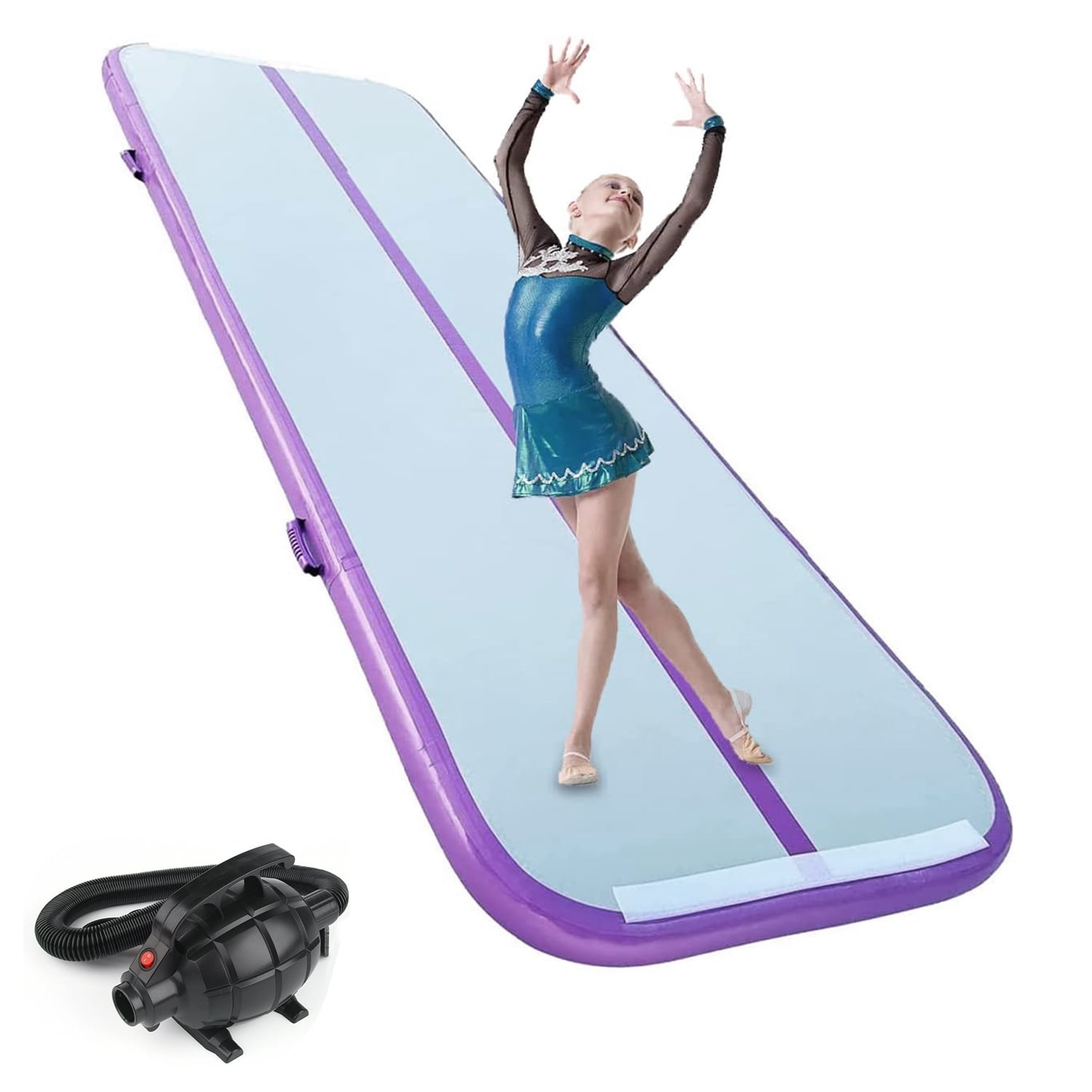 Fbsport Air Track Mat, Tumbling Mat with Pump, Inflatable Gymnastic Mat ...