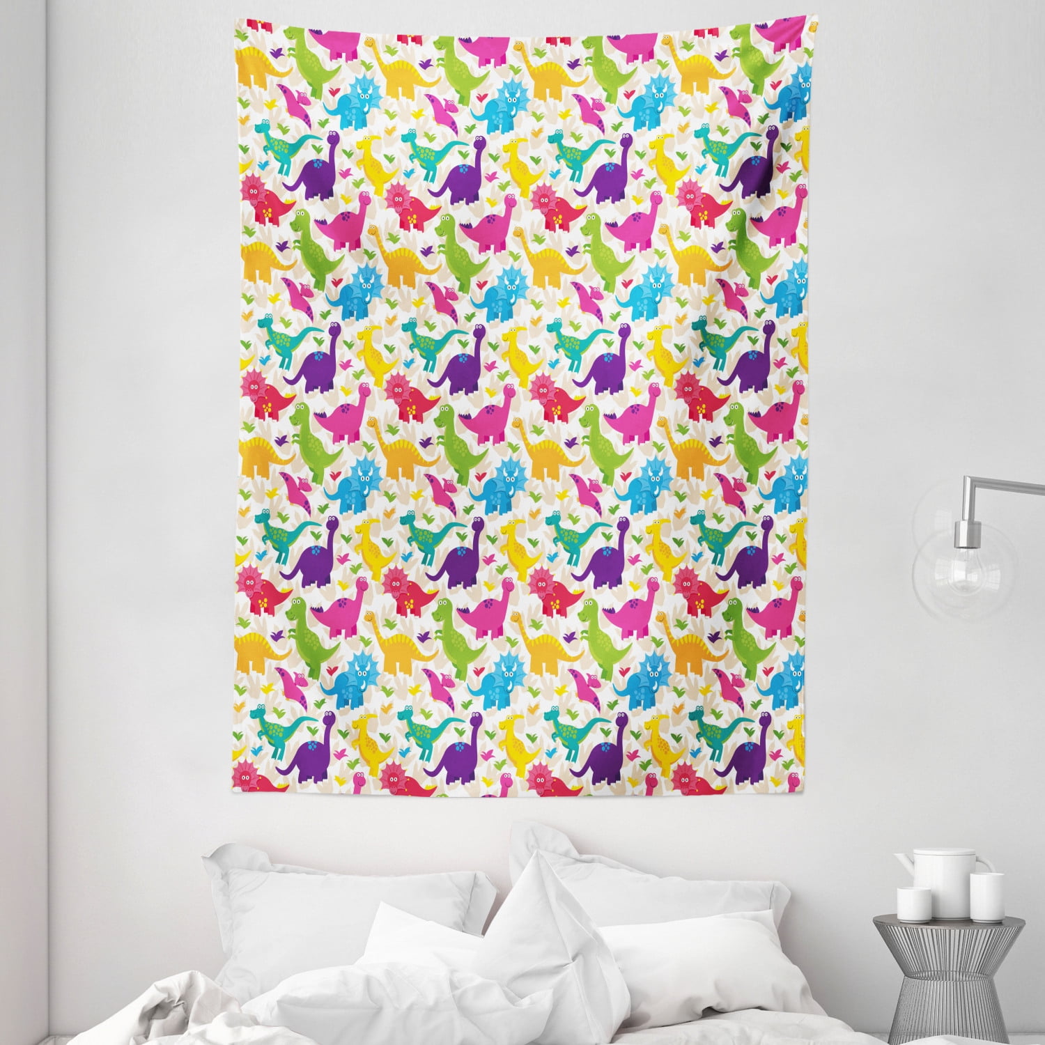 Kids Tapestry, Cute Dinosaurs Pattern Baby Childish Playroom Nursery ...