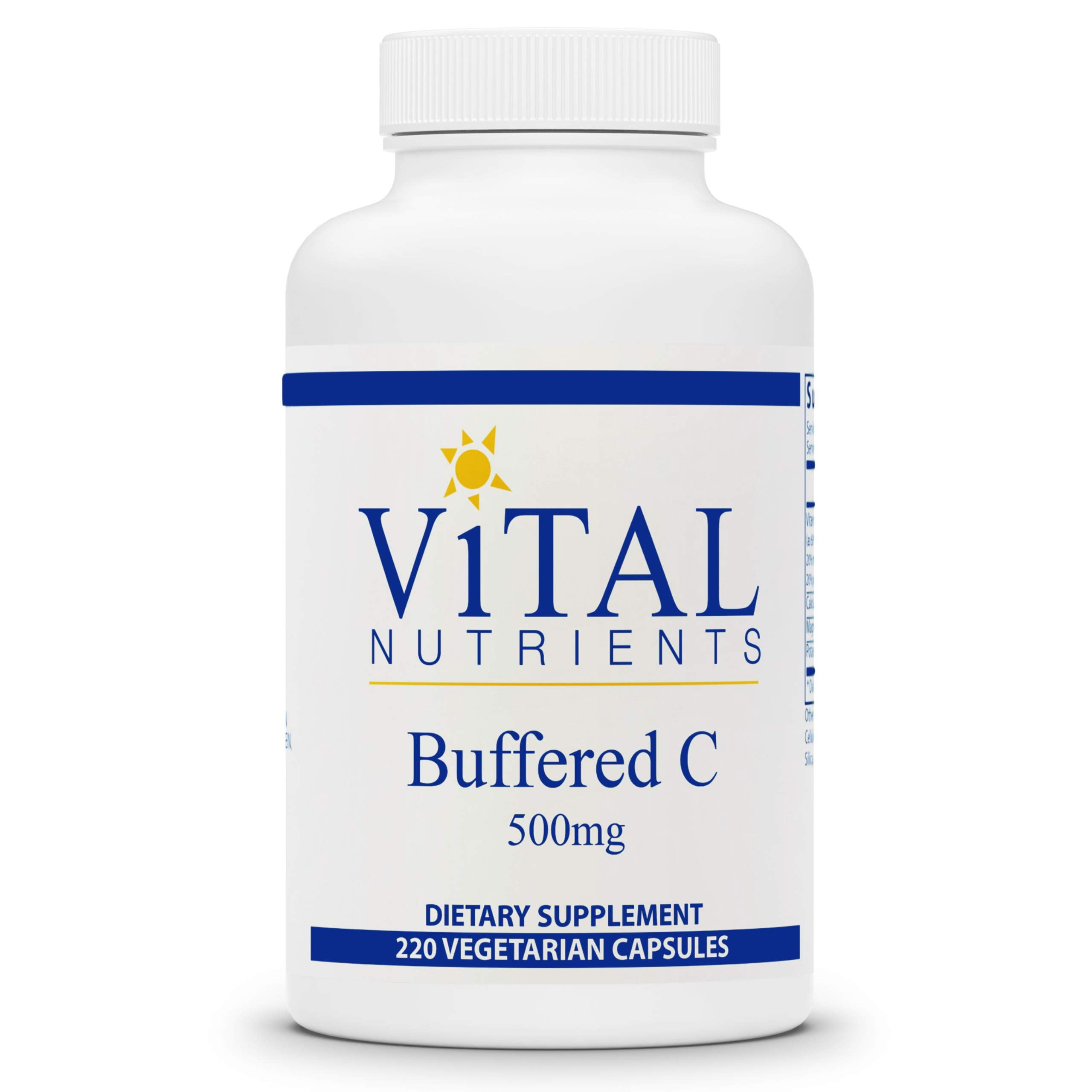 Vital Nutrients - Buffered C - Gentle Vitamin C for Sensitive Individuals - 220 Vegetarian ...