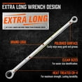 Extra Long Ratcheting Wrench Set, 8-22MM Double Box End, 9-Piece Metric ...