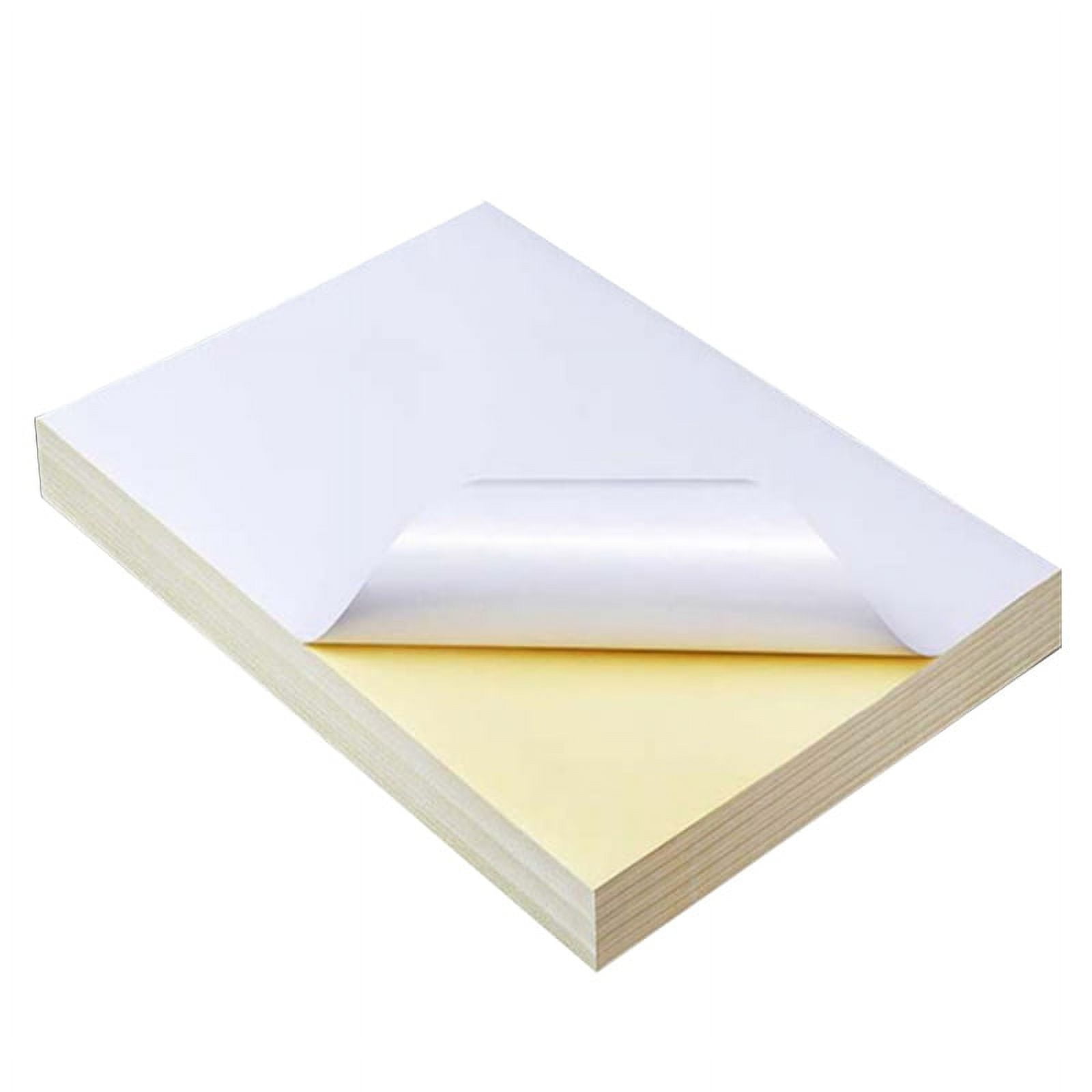 50 Sheets A4 White Self Adhesive Waterproof Sticker Label Glossy ...
