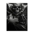 Affixzi Skull Biker Posters, Motorcycle Art Print, Wall Decor, Man Cave ...