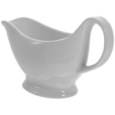 LE TAUCI 17oz Gravy Boat with Saucer Stand, Set of 1, Ceramic Sauce ...