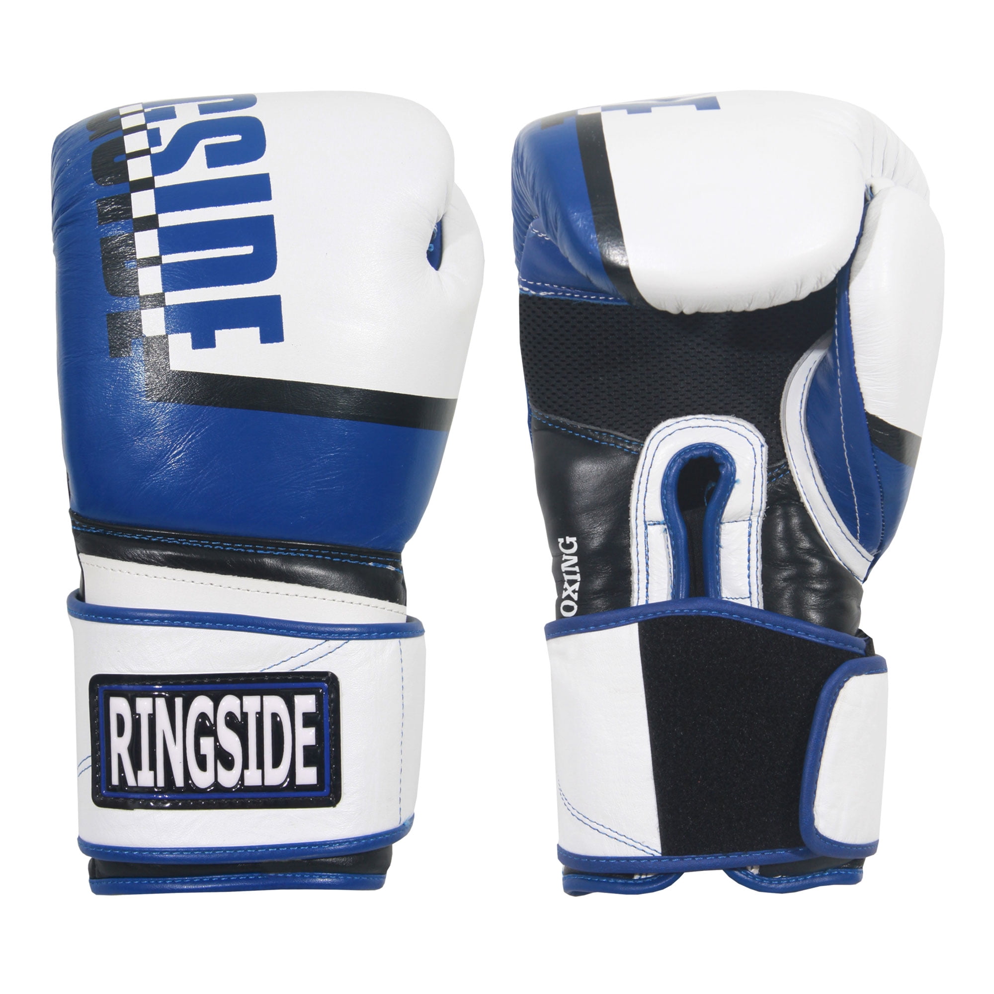 Ringside Omega Sparring Boxing Gloves, White/Blue, 16 oz. - Walmart.com