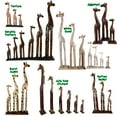 Albesia Native Wood Tall Hand-crafted Giraffe Statues Striking Designs ...