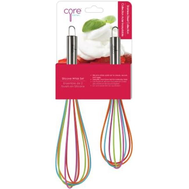 Core Kitchen 10645 Kitchen Stainless Steel & Silicone Whisk Set ...