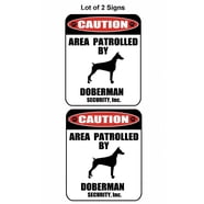 Warning Guard Dog on Premises Doberman Pinscher Sign - Walmart.com
