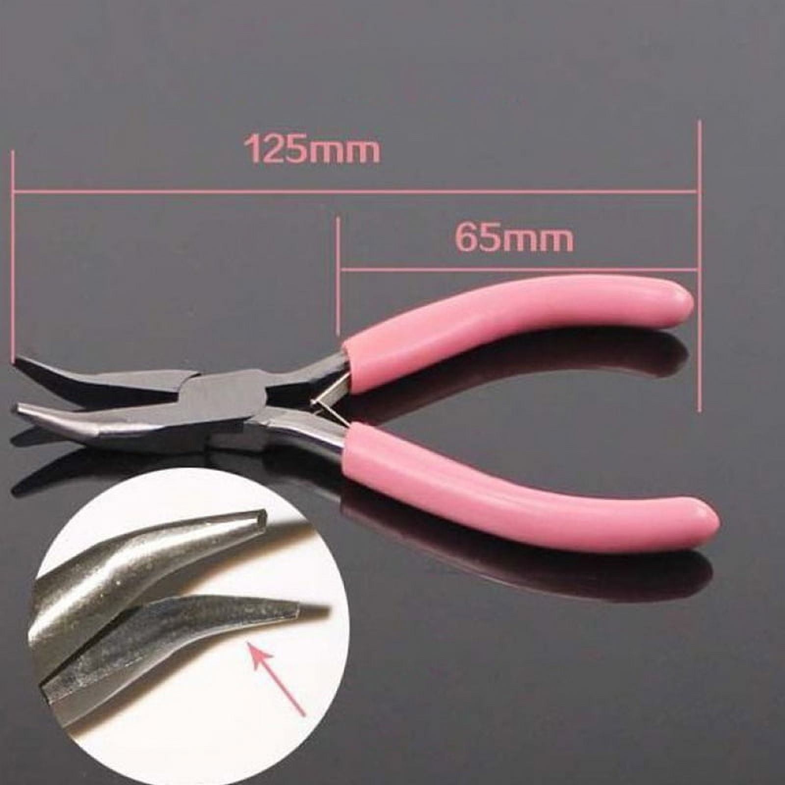 Mini Pliers Diagonal Round Bent Needle Nose Handcraft Beading Insulated ...