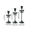 Christmas Iron Metal Candlestick Holders, Set of 3 in Gold and Black ...
