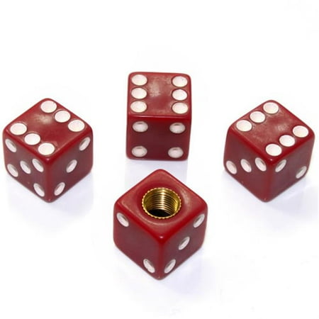 SmallAutoParts Burgundy Red Dice Valve Caps - Set Of 4 | Walmart Canada