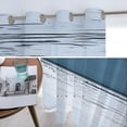 Coastal Style Sheer Curtains 45 Inch Long 2 Panels, Vintage Blue Grey ...