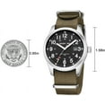 QIHE-Men's Nylon Slip-Thru Strap Watch with Military Time Easy Read ...