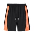 7" Mens Gym Shorts Elastic Drawstring Waist Color Block with Pocket ...