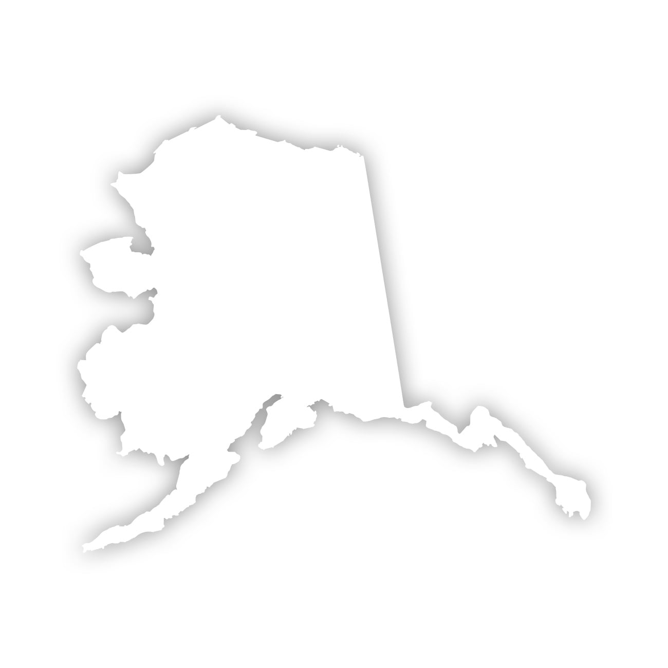 Alaska Shaped Sticker Decal Die Cut - Self Adhesive Vinyl ...
