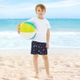 BZSMCE Swim Shorts Stars on Dark Background Pattern For Quick-Dry ...