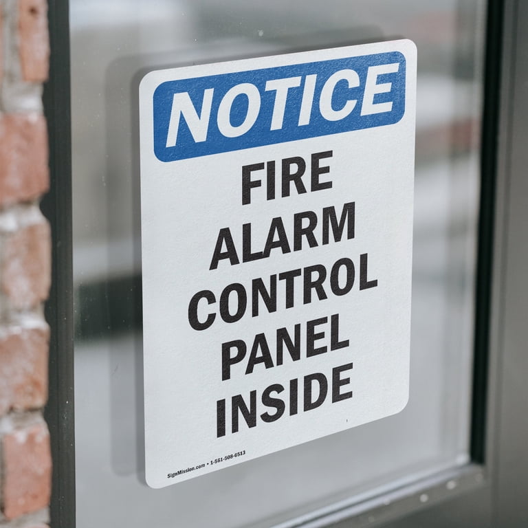 Fire Alarm Control Panel Inside Sticker FIRE EXTINGUISHER INSIDE SIGN