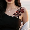 1PC Sexy Flower Temporary for Women Waterproof Rose Butterfly Fake ...