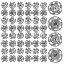 100Pcs Silvery Sew-on Press Buttons Snap Fasteners Clothing Button for ...