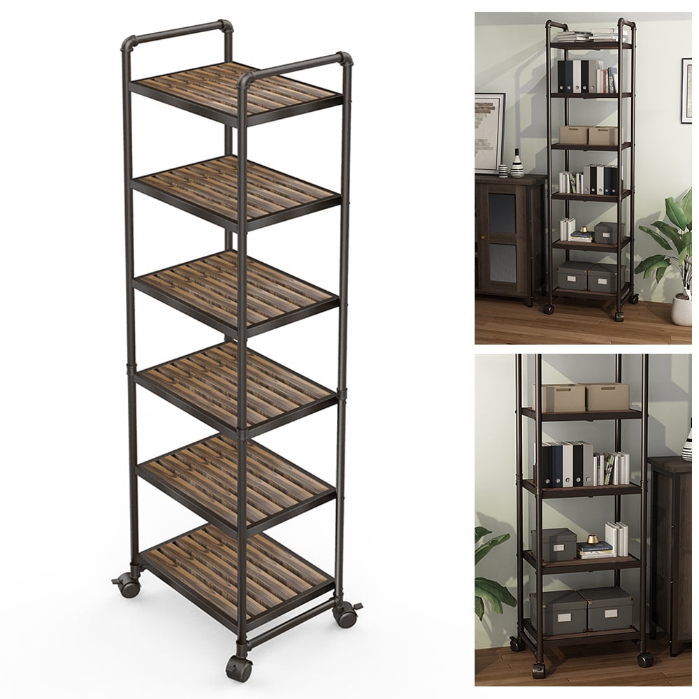 Gplesas 6-Shelf 6 Tier Unit Freestanding Garage Shelves Furniture ...