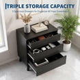 Modern Nightstand with Drawers,Waterproof Wooden Top Bedside Table ...