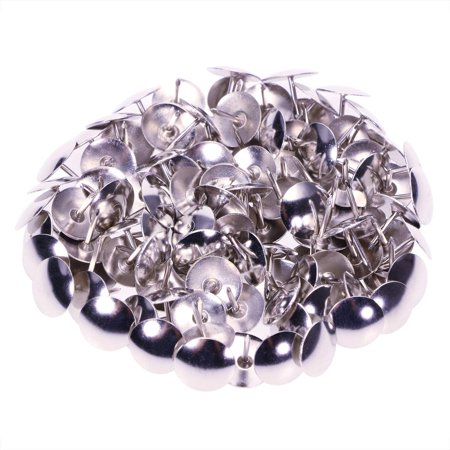 Tupalizy 120 Pieces Metal Flat Head Thumb Tacks Push Pins Small Nickel ...